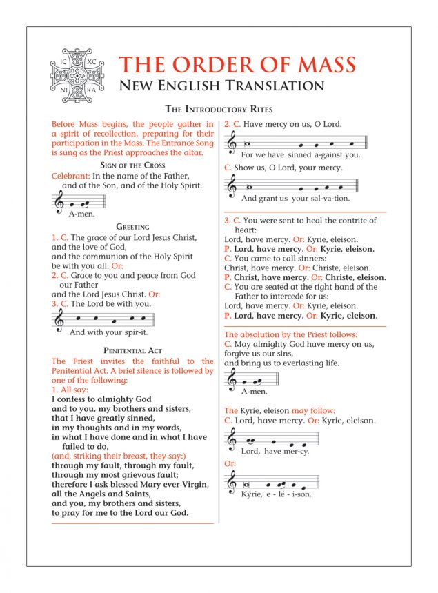 Order of Mass in Latin and English | Catholic Truth Society