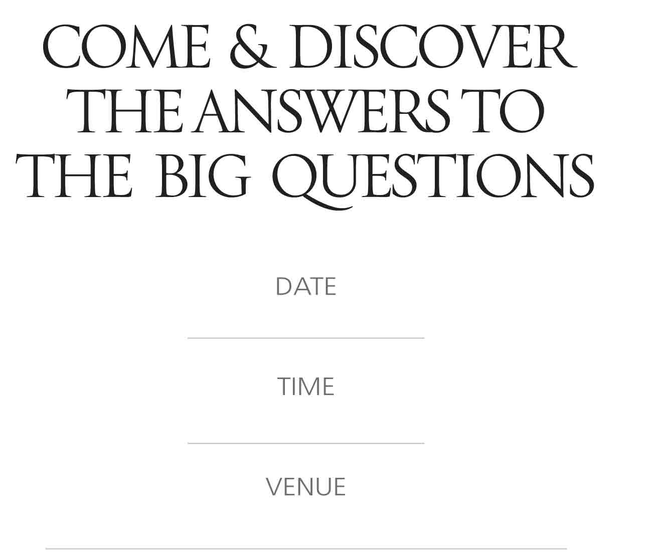 The WHY? Course Invitation Card | Catholic Truth Society