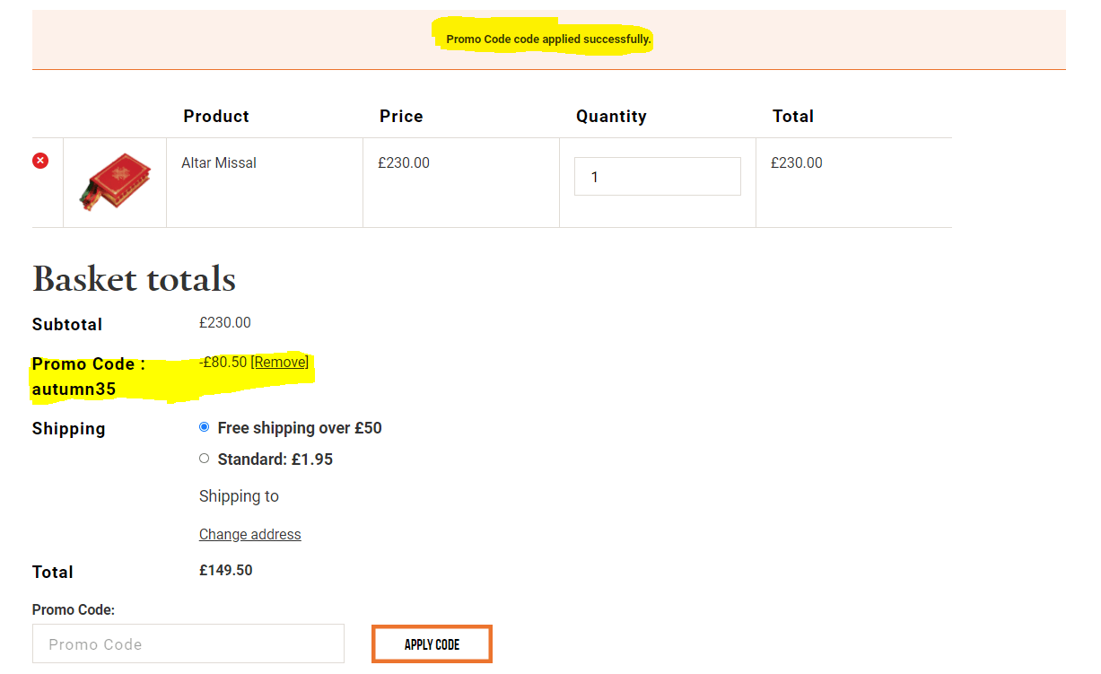 How do I enter a Promo Code? | Catholic Truth Society