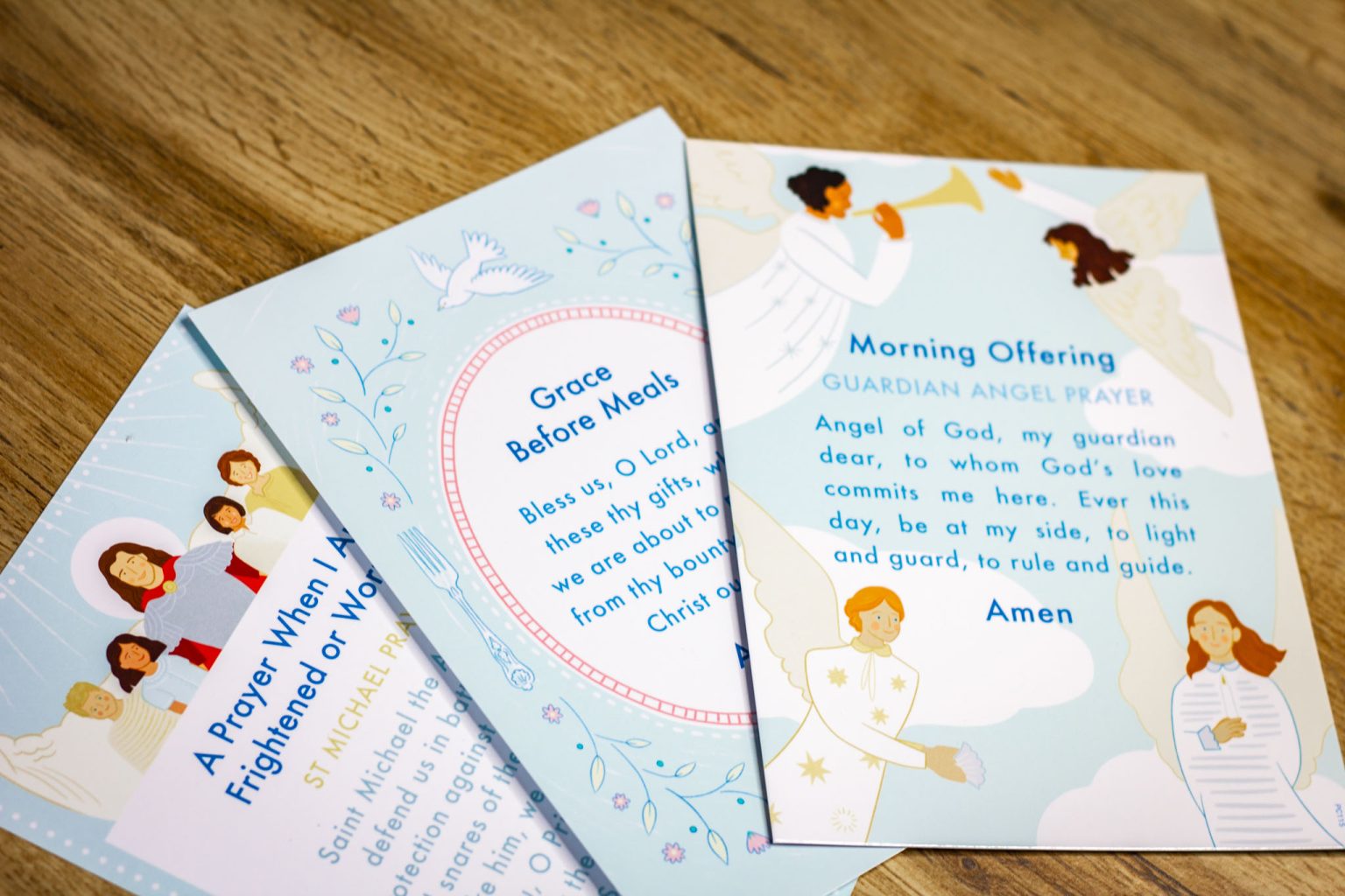 Mixed Pack of 3 Double-Sided Family Prayer Cards | Catholic Truth Society