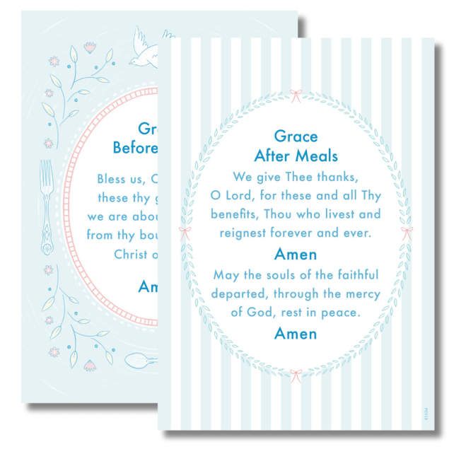 Grace Before and After Meals Prayer Card (Pack of 10) | Catholic Truth ...